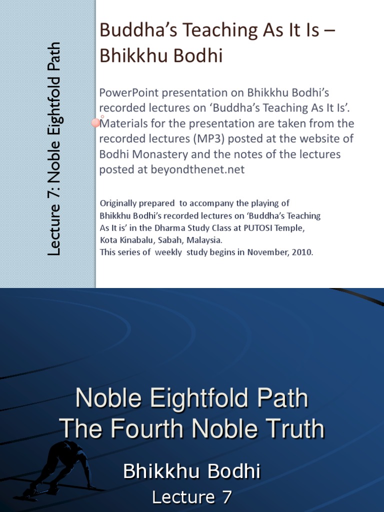 Noble Eightfold Path | PDF | Noble Eightfold Path | Enlightenment In ...