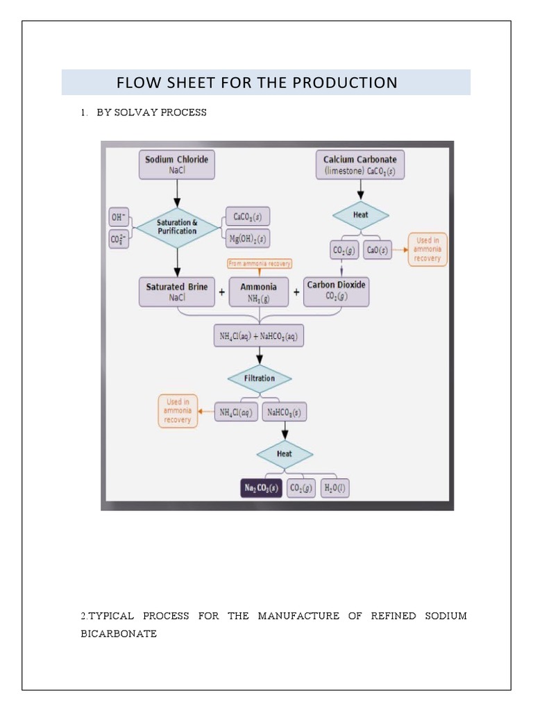 Solvay Process Flow Sheet for Soda Ash | PDF | Home & Garden | Science ...