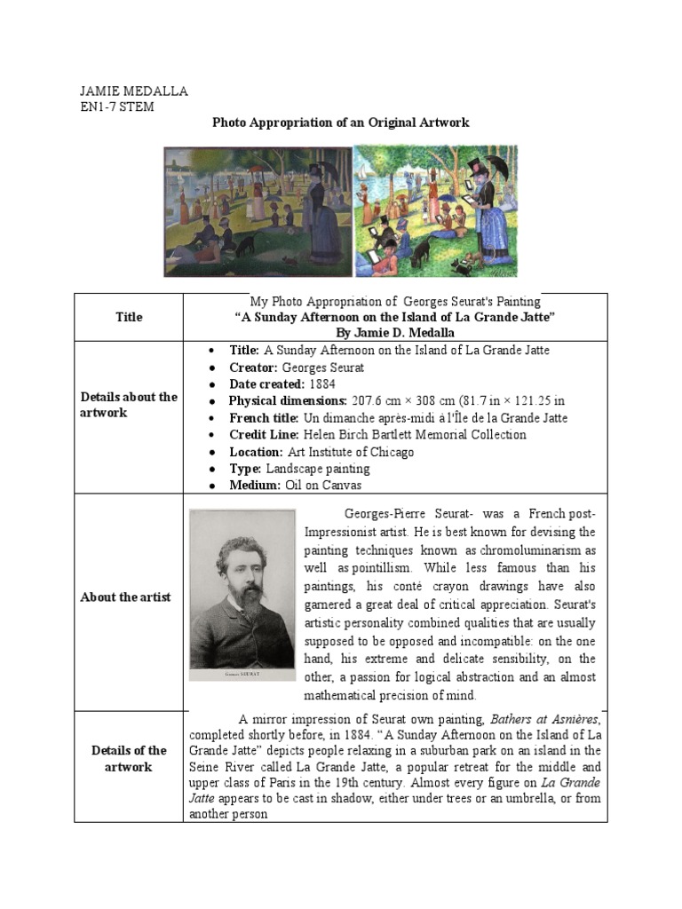 Photo Appropriation of An Original Artwork | PDF | Plastic Arts | Paintings