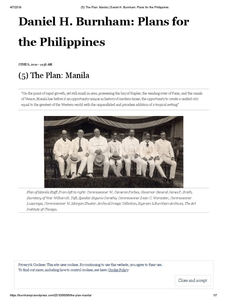 Burnham's Urban Plan for Manila | PDF | Manila | Philippines