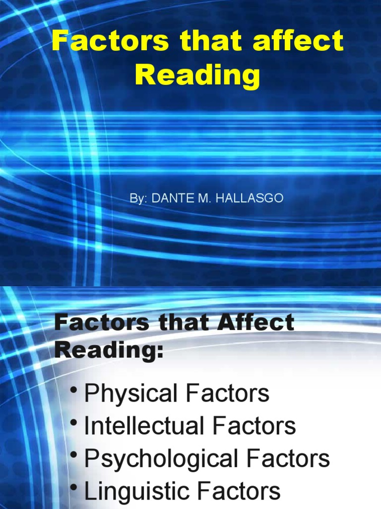 Factors Influencing Reading Skills | PDF | Speed Reading | Reading ...