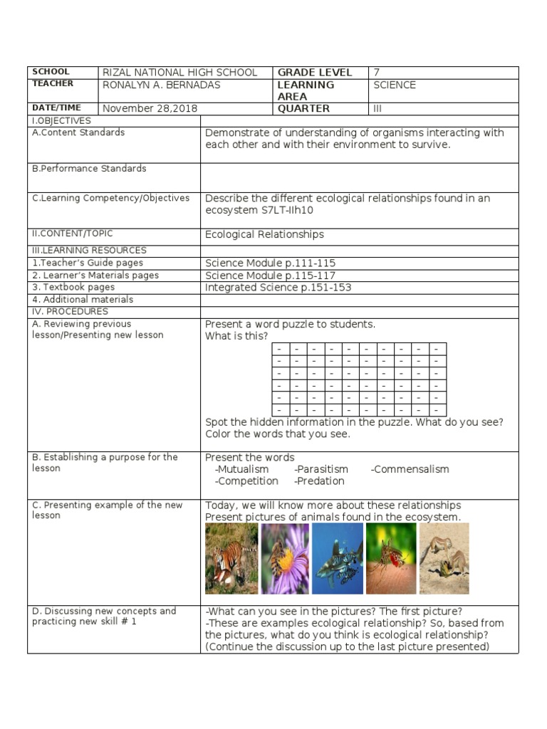 Understanding Ecological Relationships: A Lesson Plan on Mutualism ...