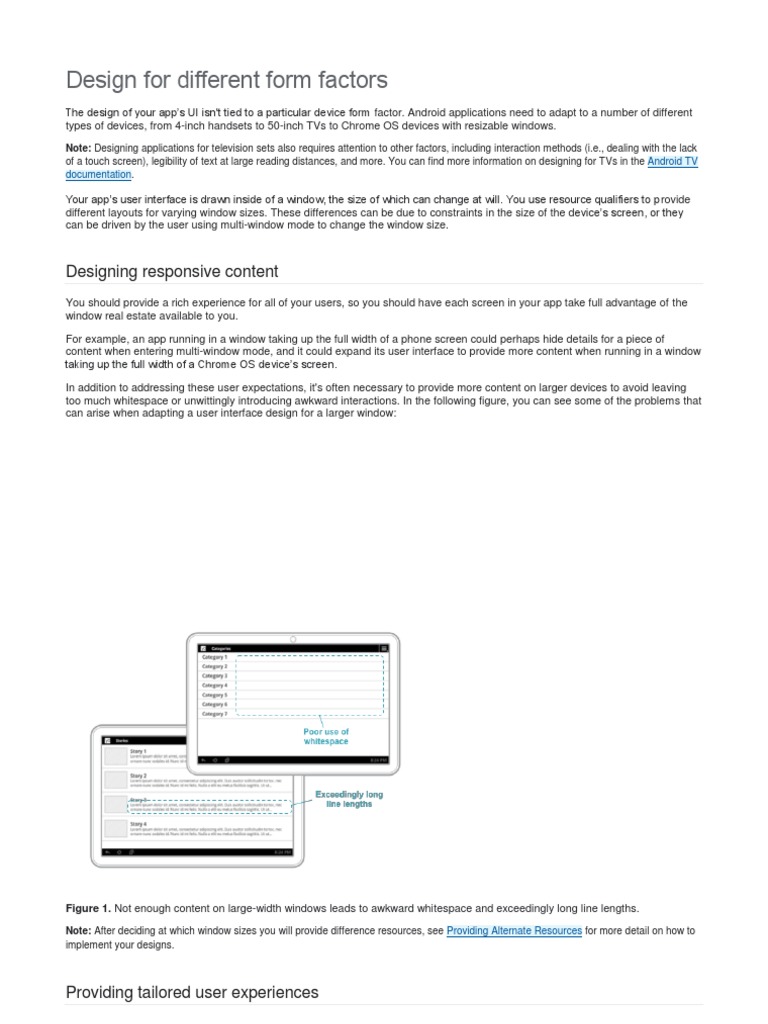 Design For Different Form Factors | PDF | Mobile App | Graphical User ...