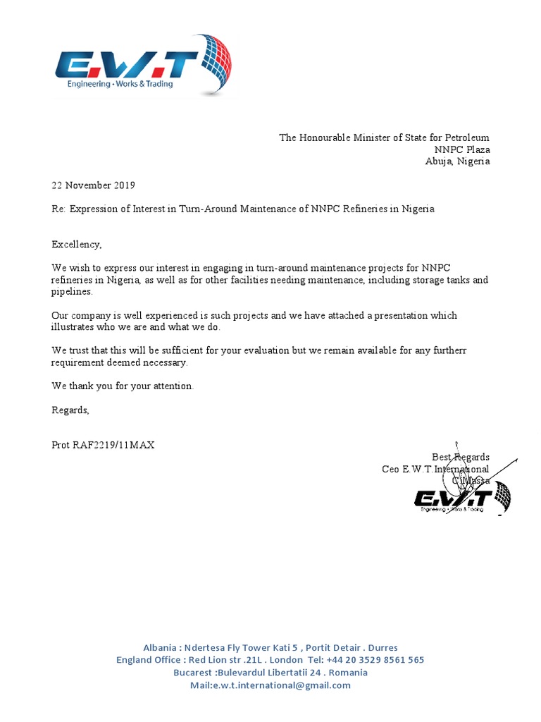 PETROLEUM LETTERHEAD Template For The Use of This Email | PDF