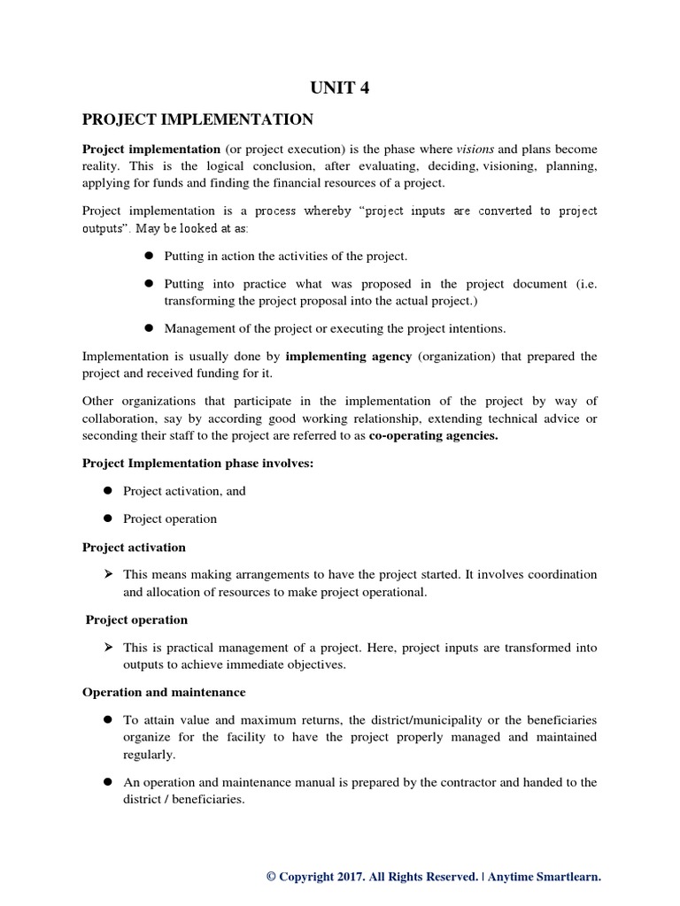 Project Management Unit 4 PDF | PDF | Procurement | Project Management