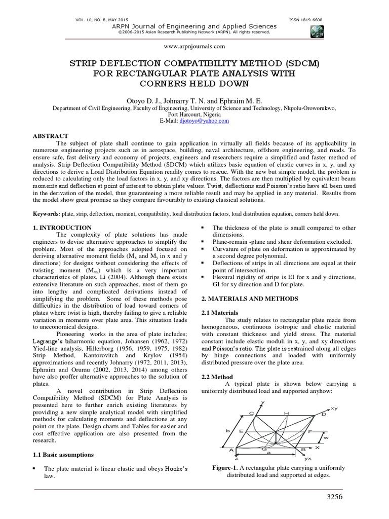 Strip Deflection Compatibility Method ... | PDF | Bending | Beam ...