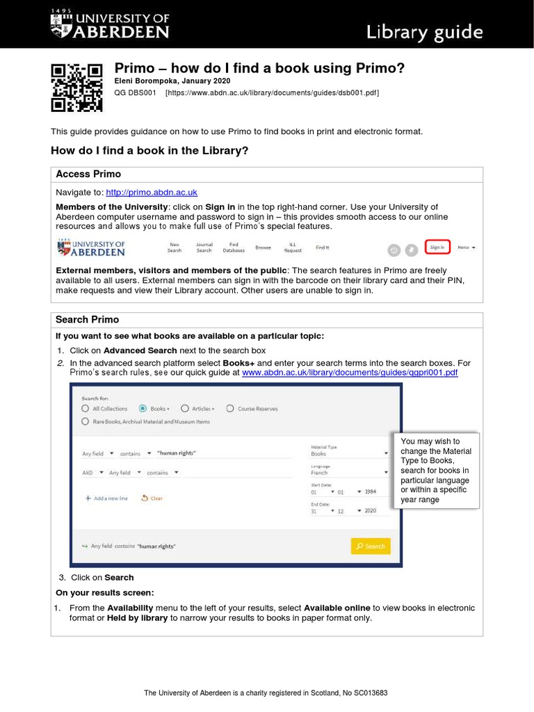 Primo - How Do I Find A Book Using Primo? | PDF | E Books | Books