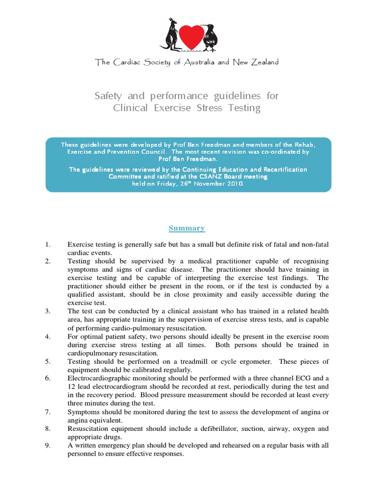 Clinical Exercise Stress Testing | PDF | Electrocardiography | Coronary ...