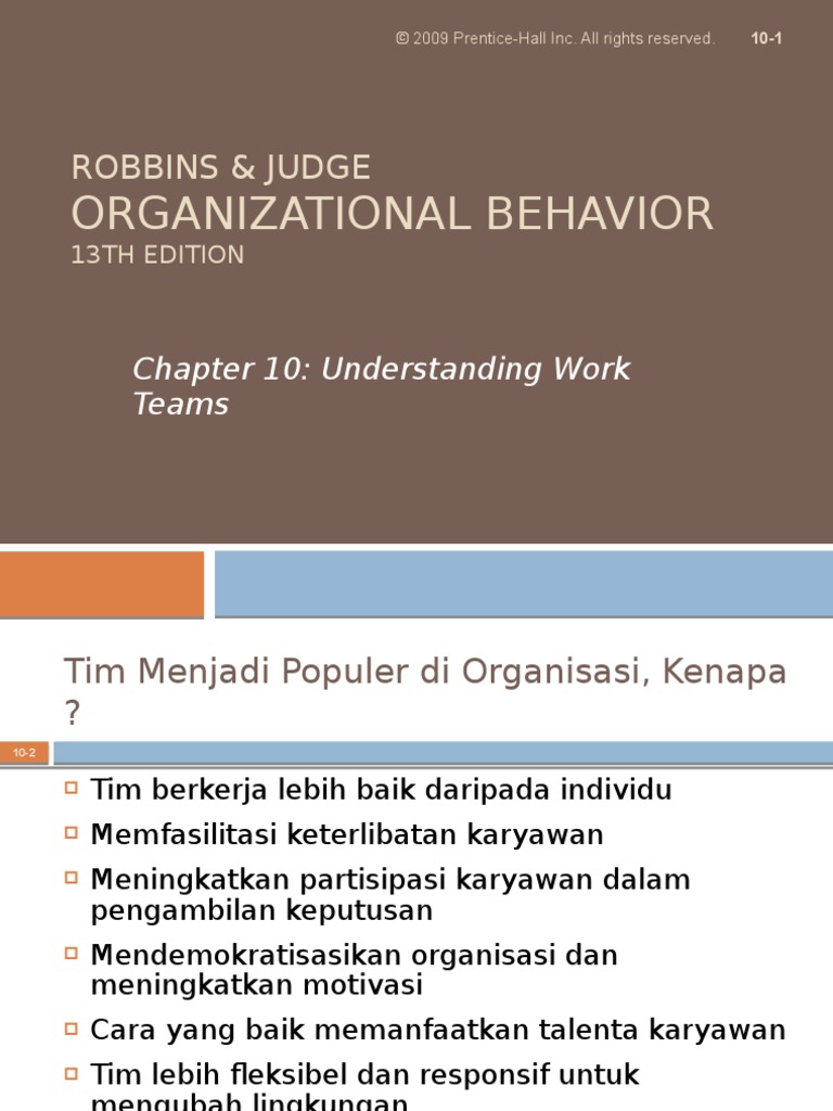 OB - 10 Understanding Work Teams | PDF