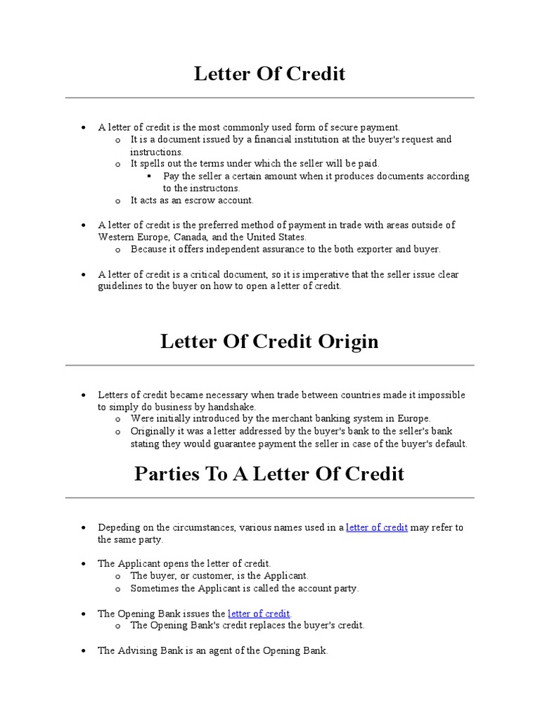 LC's | PDF | Letter Of Credit | Finance & Money Management