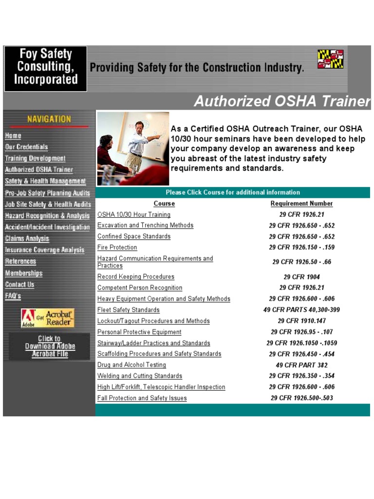 Authorized OSHA Trainer PDF | PDF
