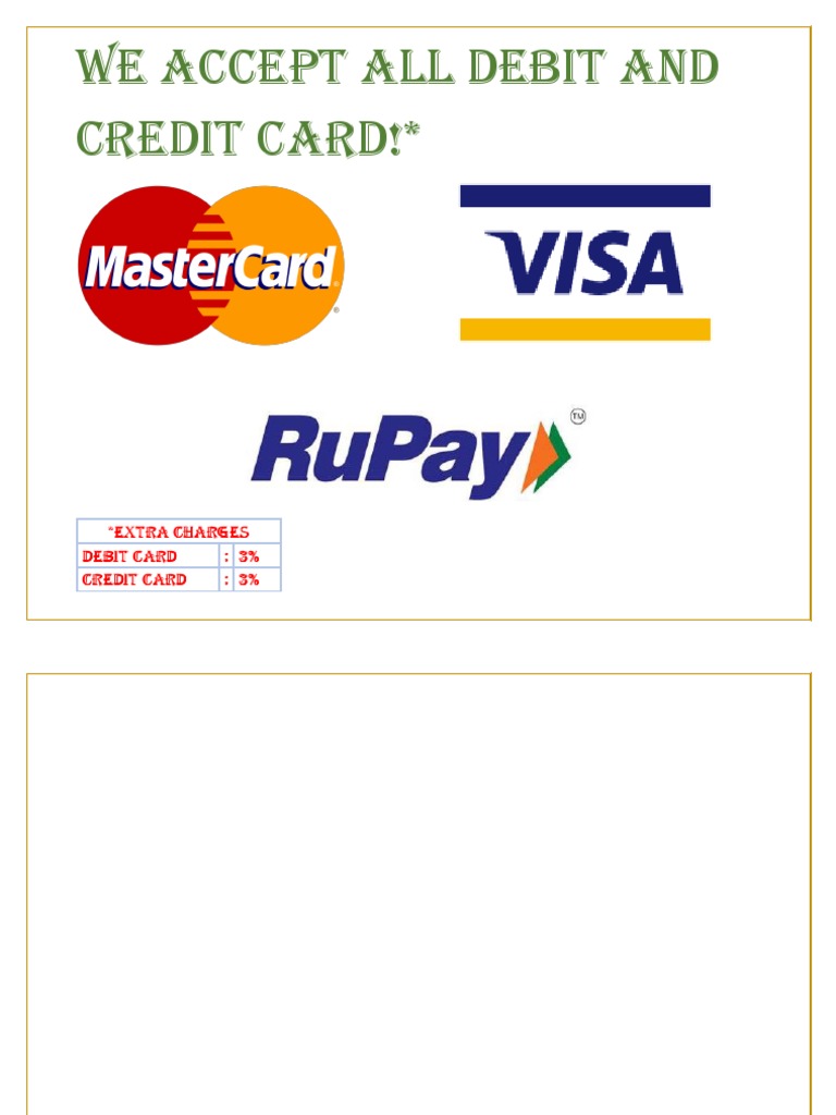 Card Payment Surcharge Notice | PDF