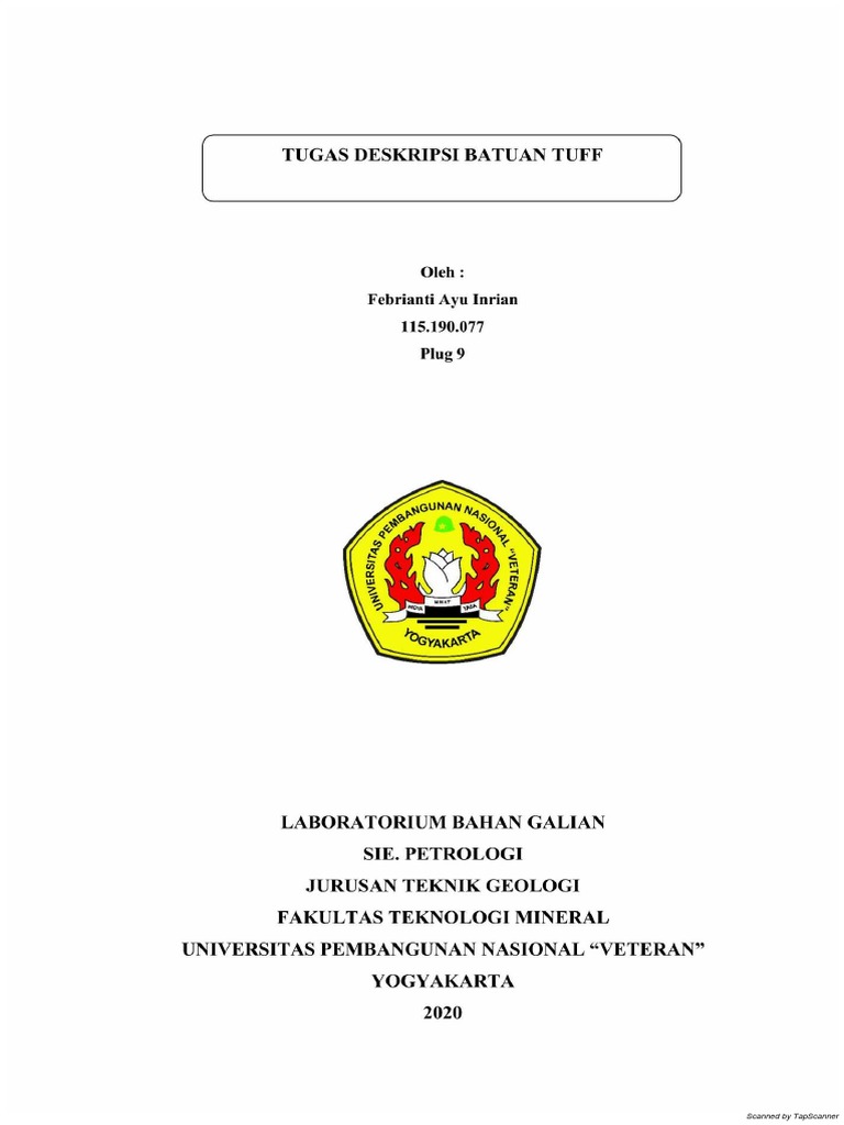 Deskripsi Batuan Tuff PDF | PDF