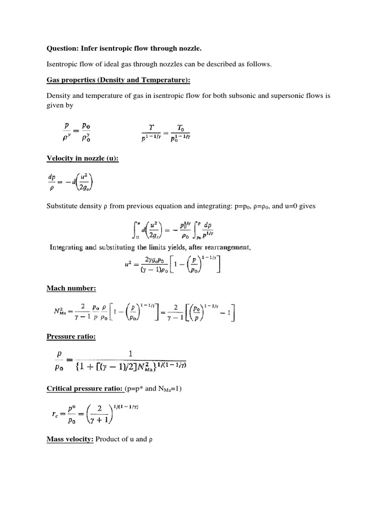 Isentropic Flow PDF | PDF