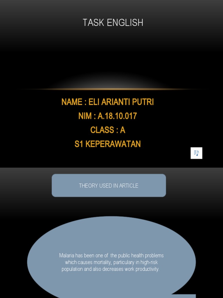 Task English: Name: Eli Arianti Putri NIM: A.18.10.017 Class: A S1 ...