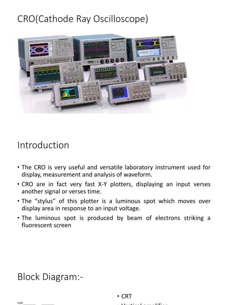 CRO (Cathode Ray Oscilloscope) | PDF | Science & Mathematics ...