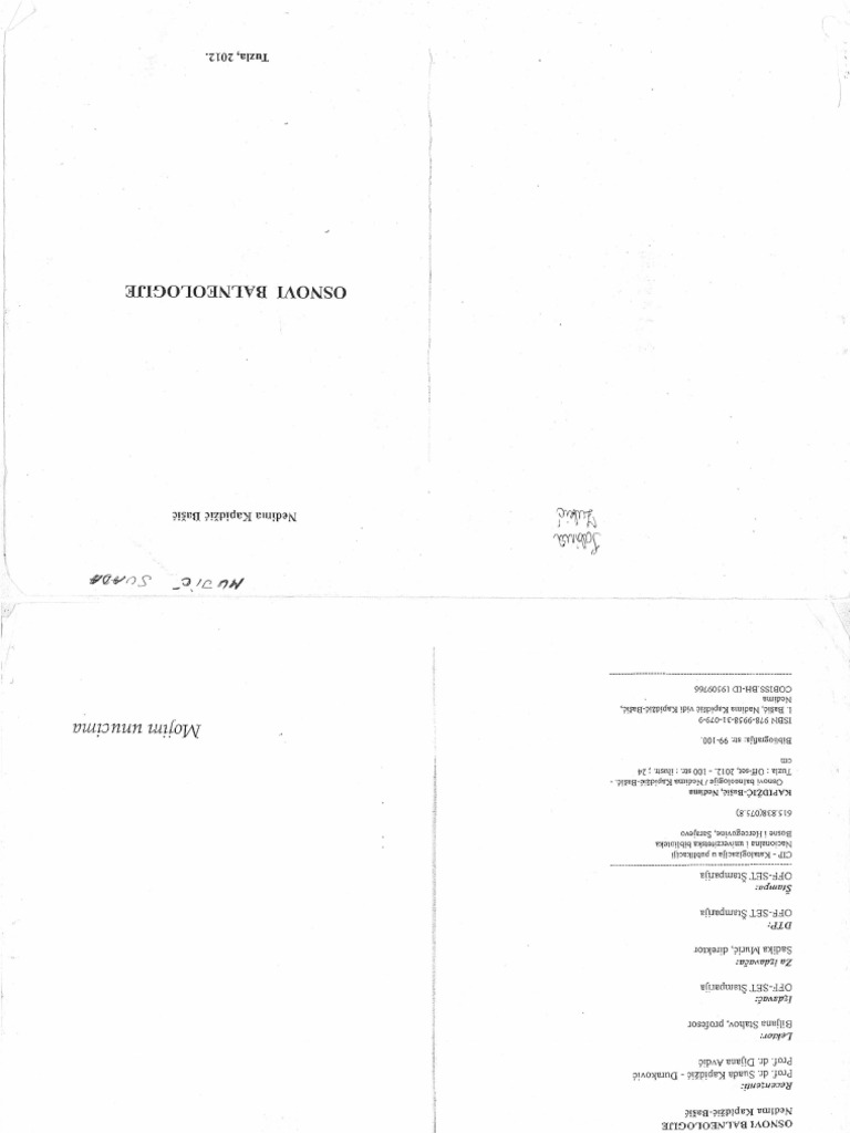 Osnovi Balneologije | PDF