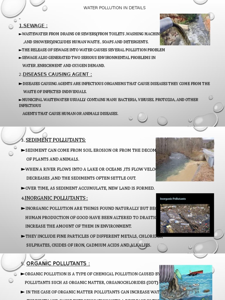 Water Pollution Sources Details | PDF