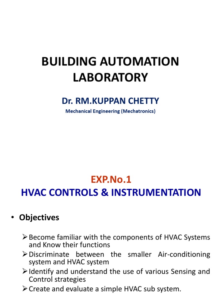 Building Automation Lab Exercise 1 | PDF | Control System | Air ...