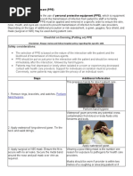 Donning and Doffing Checklist | PDF | Personal Protective Equipment ...