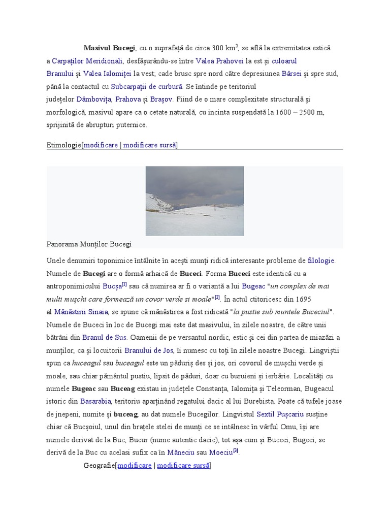 Muntii Bucegi | PDF
