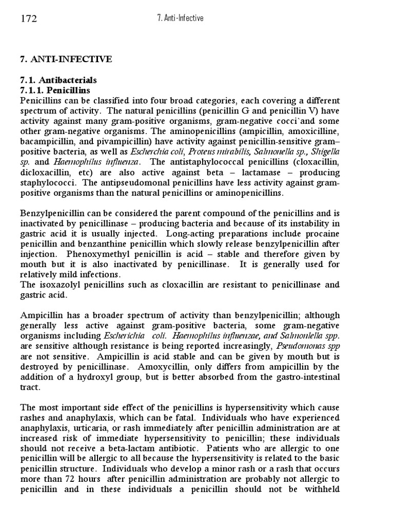 Antimicrobial Drugs Formulary | PDF | Penicillin | Rtt