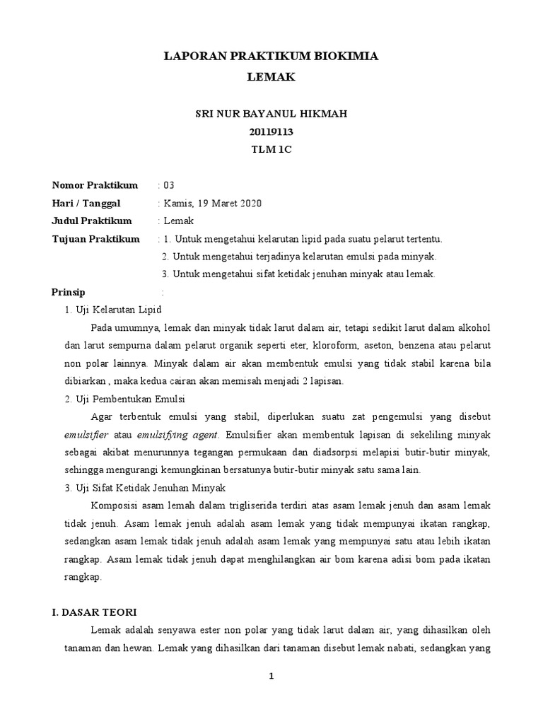 Laporan Praktikum Biokimia | PDF | Sains & Matematika | Teknologi & Rekayasa