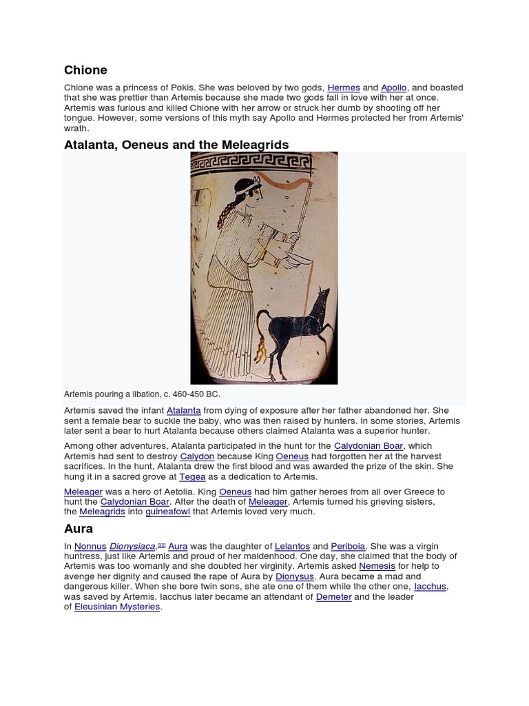 Chione: A Tale of Divine Rivalry | PDF | History | Classics