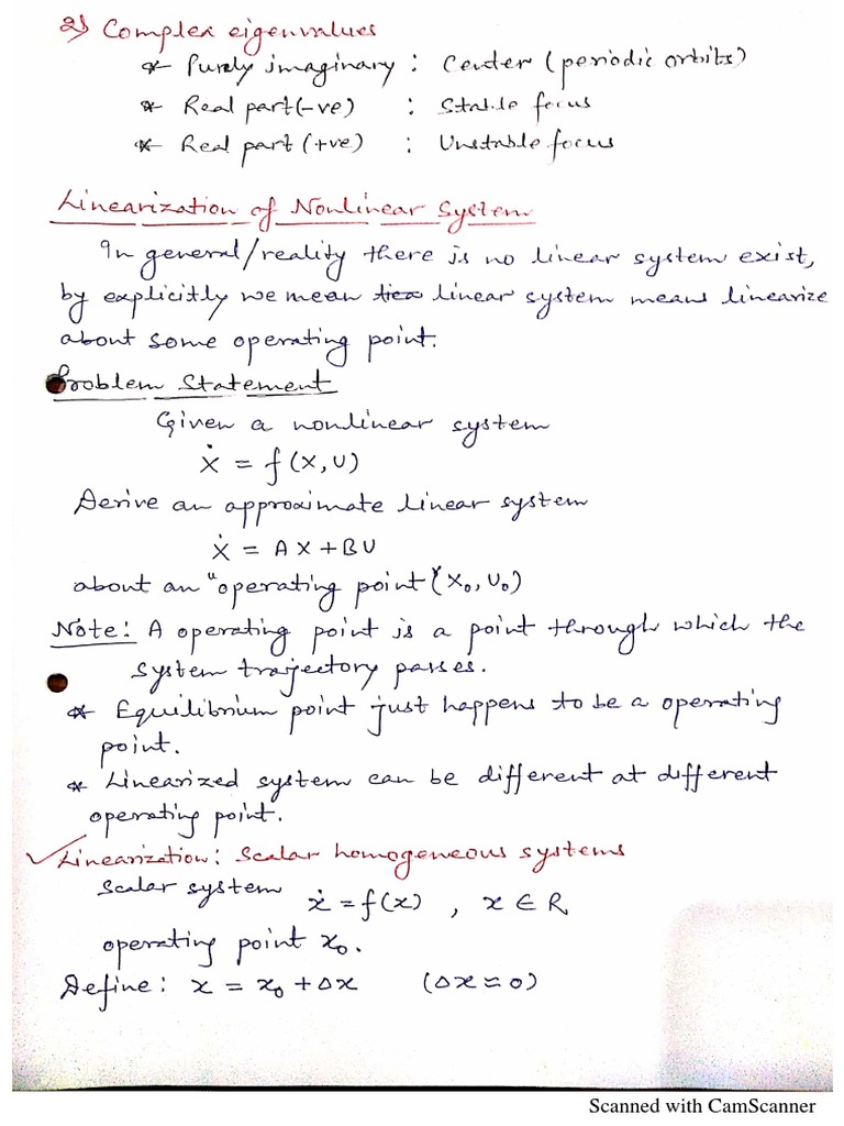 Jacobian Linearization | PDF