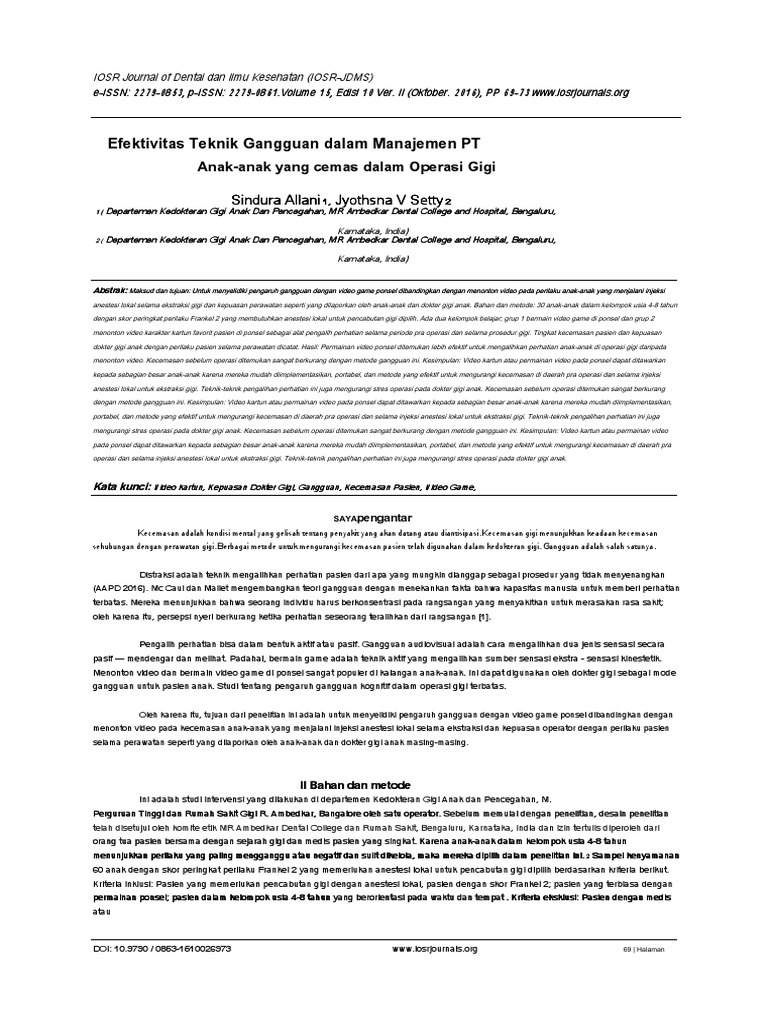 Effectiveness of Distraction Techniques in The Man - En.id | PDF