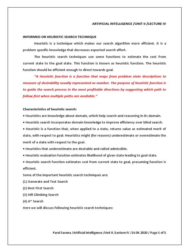 Exploring Heuristic Search Techniques: Best First Search | PDF ...