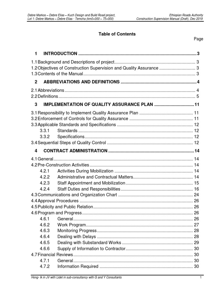 Construction Supervision Manual Overview | PDF | Road | Road Surface