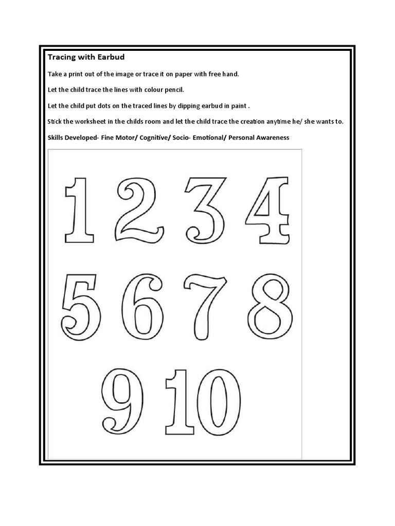 Earbud Painting Activity Worksheet | PDF | Home & Garden | Art
