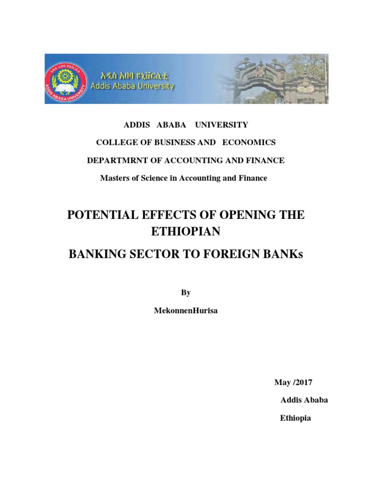 Ethiopian Banking Sector Impact | PDF | Global Financial System ...