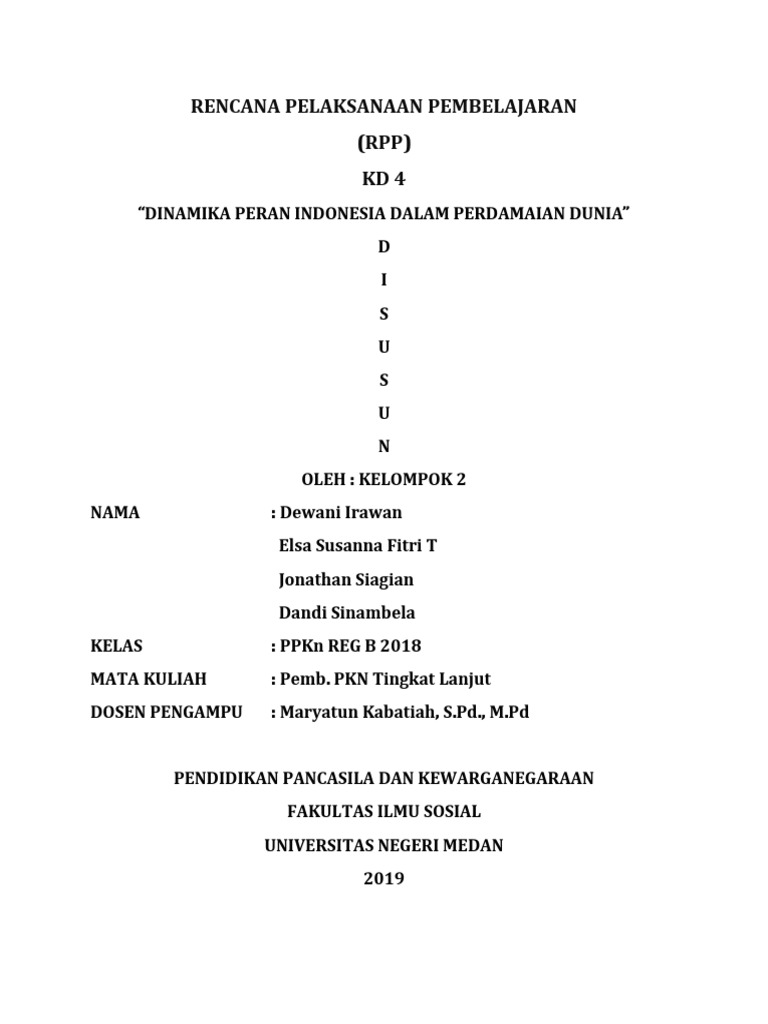 RPP KD 4 Kelas 11 | PDF