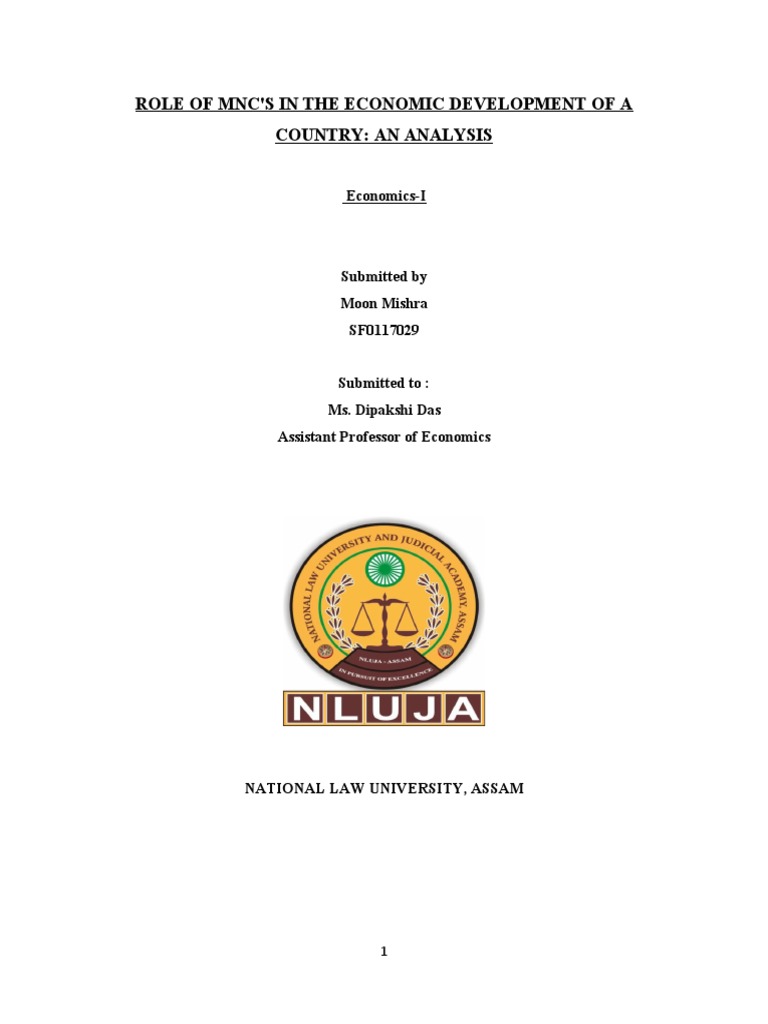 Role of MNC'S in The Economic Development of A Country: An Analysis ...