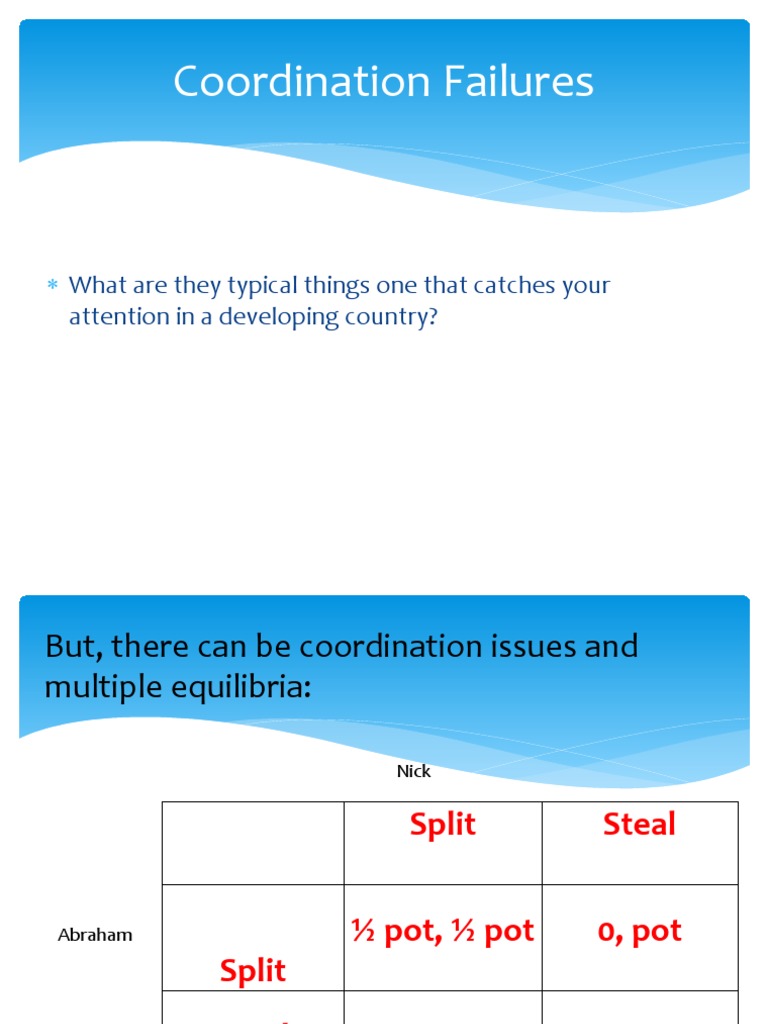 Coordination Failures: What Are They Typical Things One That Catches ...