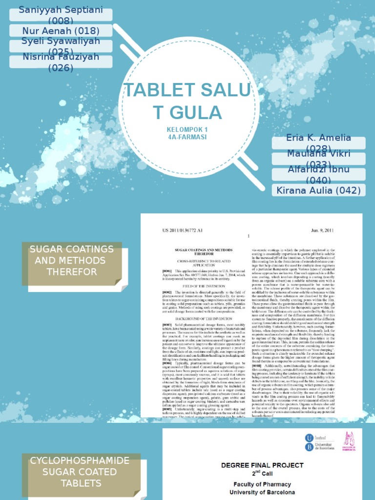 Proses Pembuatan Tablet Salut Gula | PDF