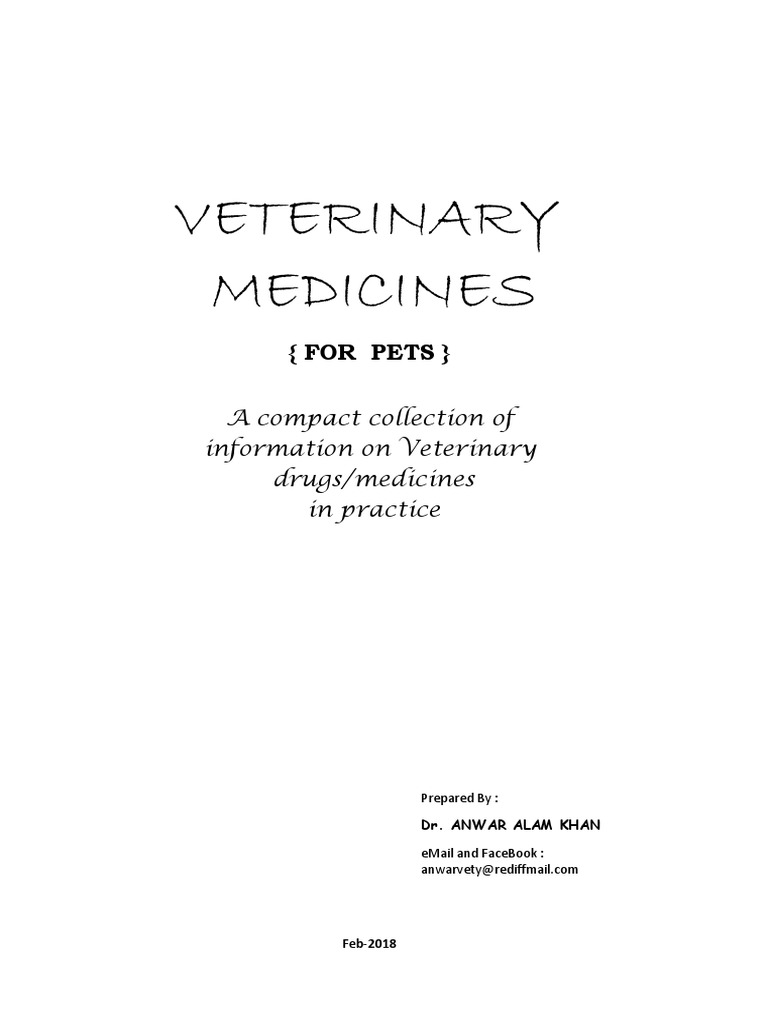 Veterinary Medicines: A Compact Collection of Information On Veterinary ...