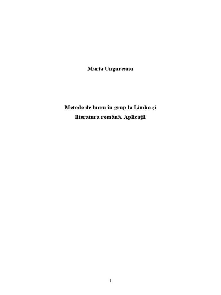 Metode de Lucru in Grup | PDF