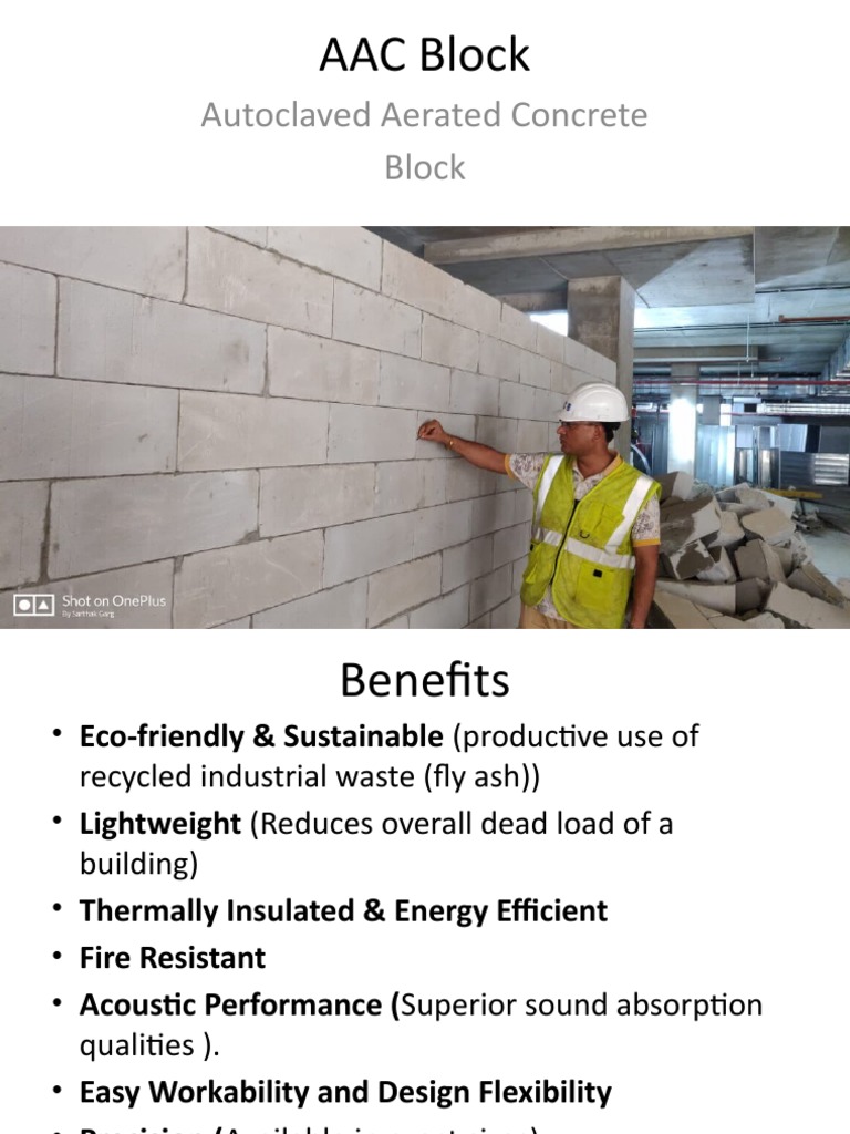 AAC Block: Autoclaved Aerated Concrete Block | PDF