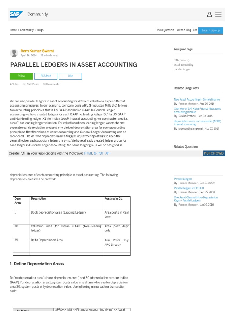 Blogs Sap Com 2014 04 16 Parallel Ledgers in Asset Accountin PDF | PDF ...