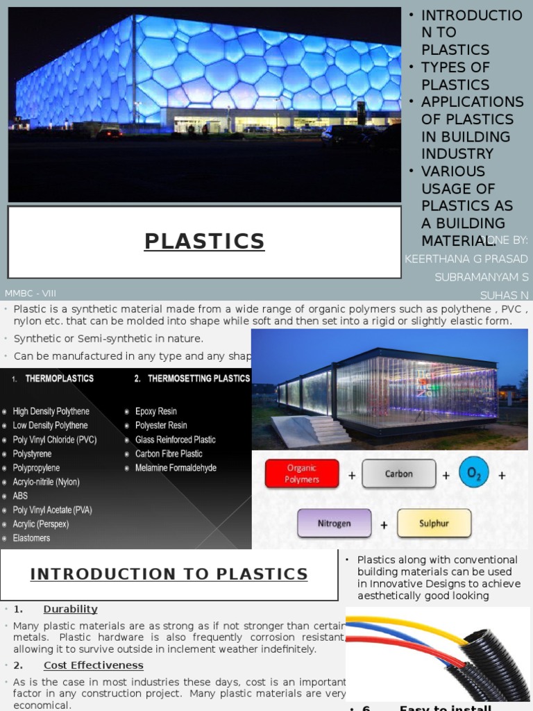 Plastics As A Building Material | PDF | Fiberglass | Plastic