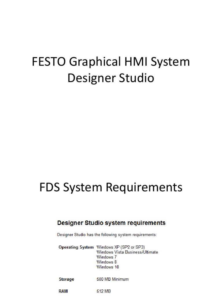 FESTO Graphical HMI System Designer Studio | PDF | Computers