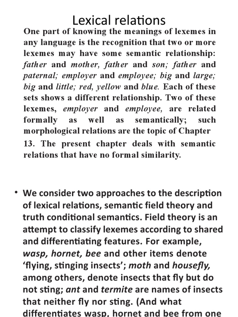 Lexical Relations Prof. Walid | PDF | Lexical Semantics | Semantics