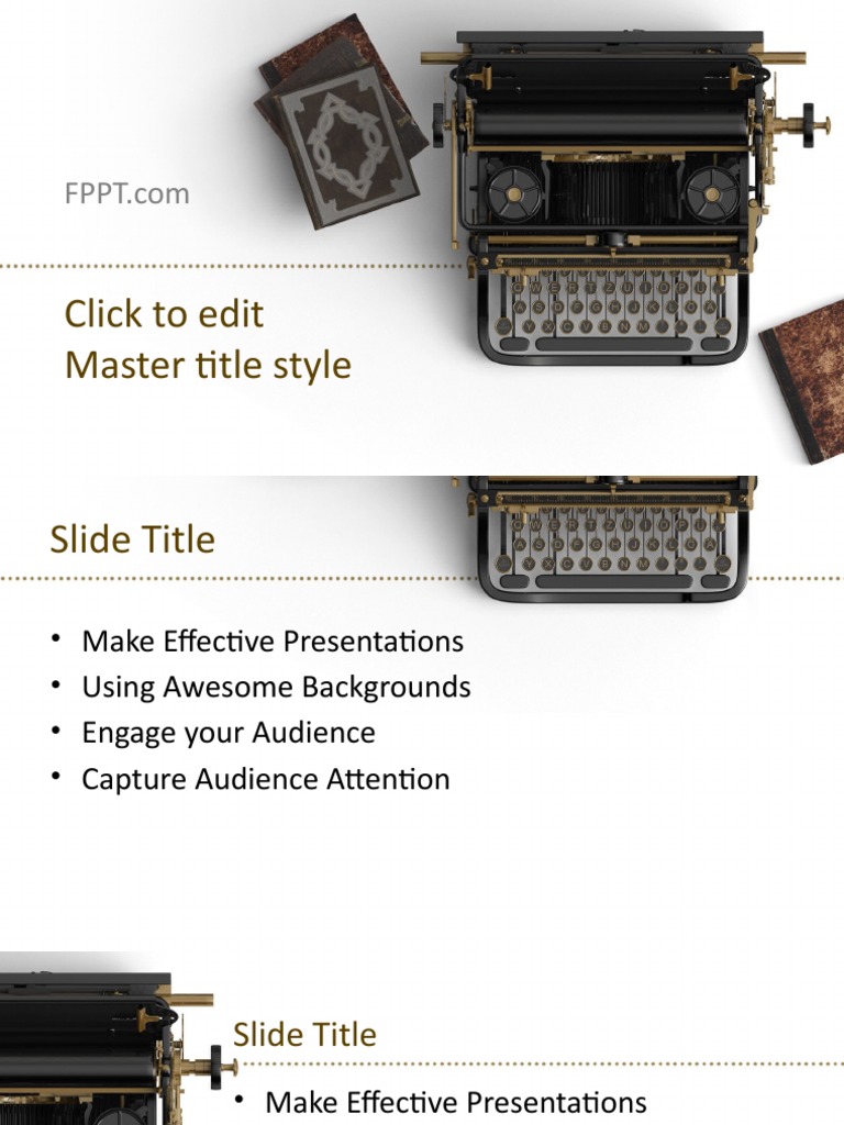 Vintage Typewriter Template 16x9 | PDF