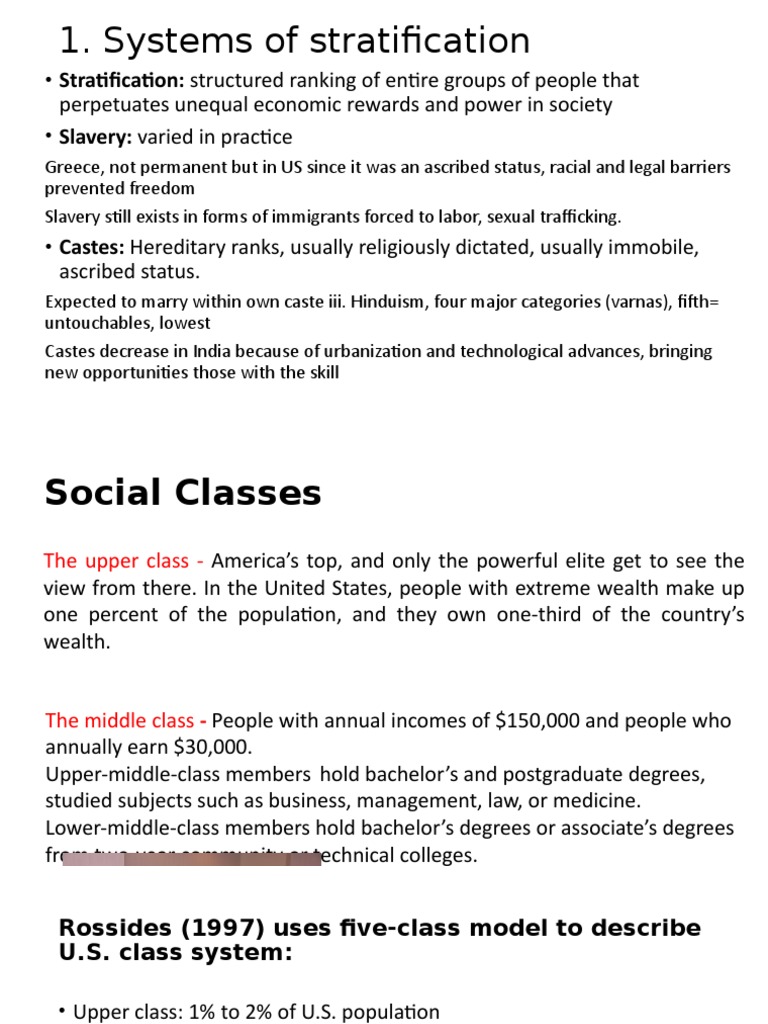 Systems of Stratification: Estate System (Feudalism) | PDF | Social ...