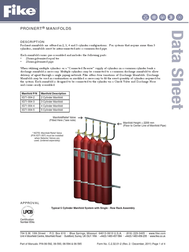 Proinert Manifolds: Manifold P/N Manifold Description | PDF | Pipe ...