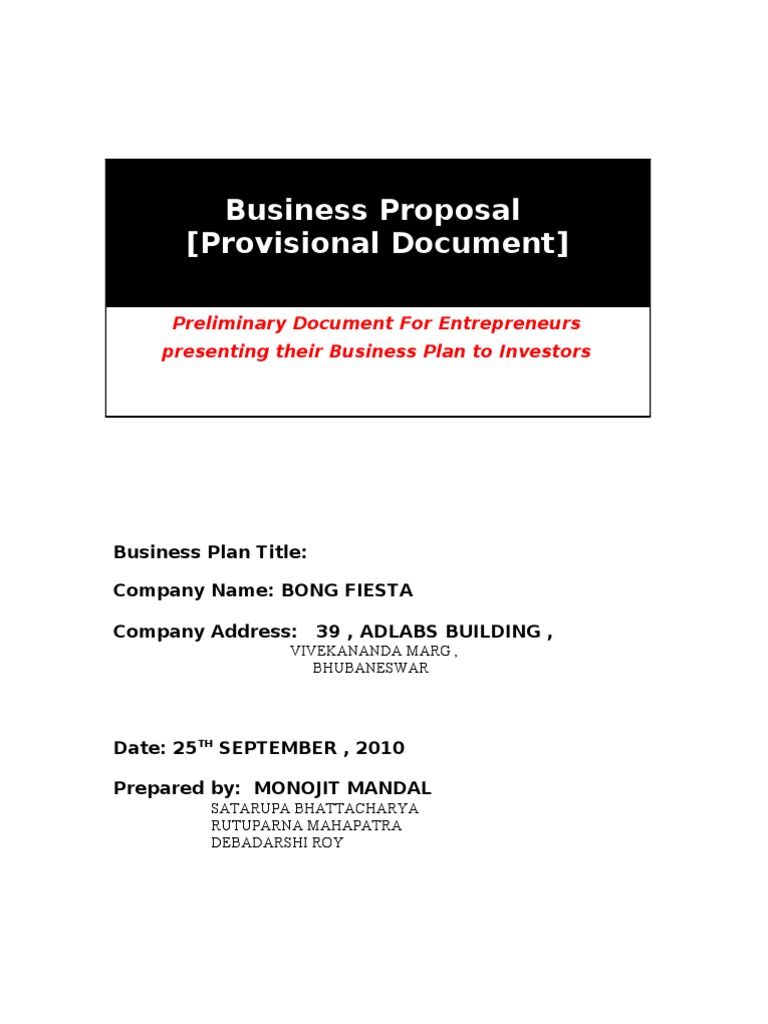 Business Proposal Format Guide | PDF | Business | Finance & Money ...