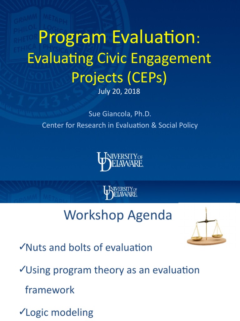Program Evaluation: Evaluating Civic Engagement Projects (CEPs | PDF ...